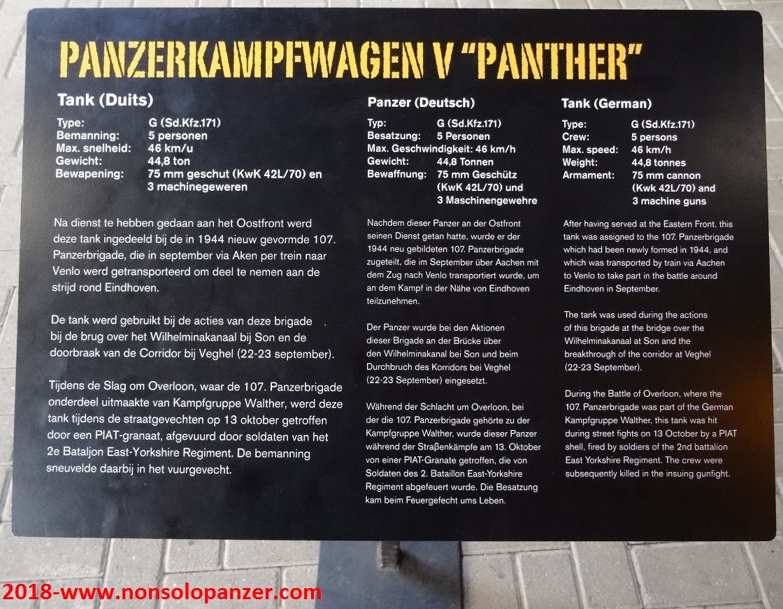 01 Panther Overloon Museum – NonSoloPanzer